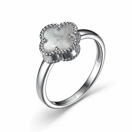 Кольцо, серебро, 925 проба, перламутр