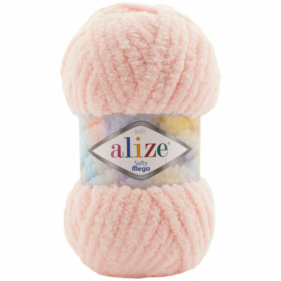 Пряжа Alize SOFTY MEGA 340 пудра (5 мотков)