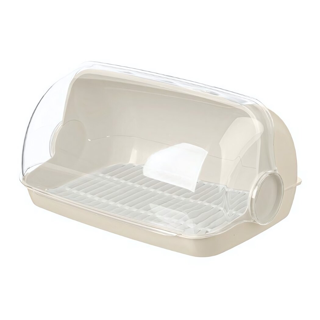 Хлебница «Verona» 325х220х170 мм светло-бежевый пластиковая, для хранения хлеба и выпечки