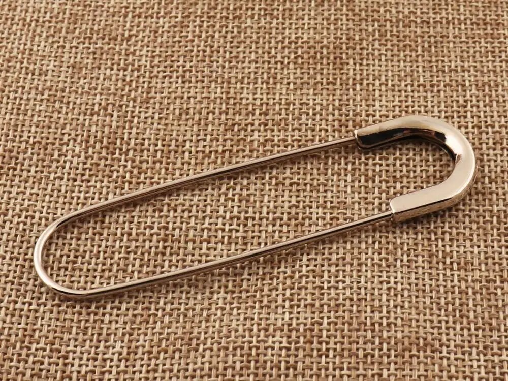 Большие английские булавки 80 мм, набор из 8 штук, розовое золото/серебро/золото Silver