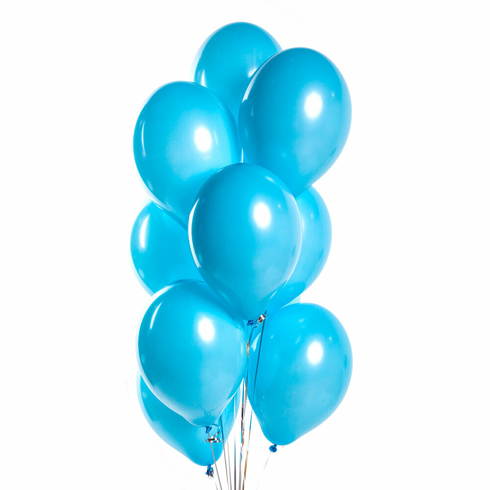 Шары надутые гелием 10 шт на день рождения, воздушные шары надутые гелием