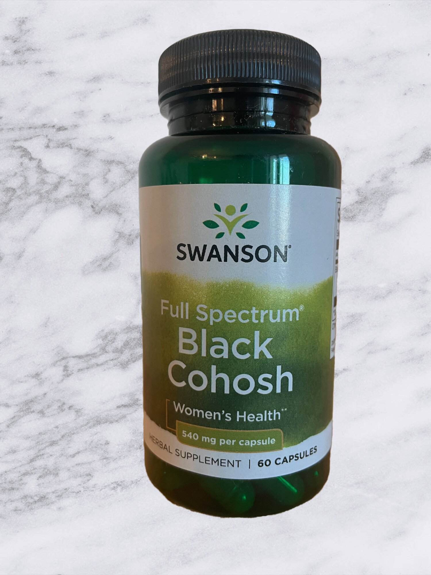 Черный кохош (клопогон кистевидный) во время менопаузы, 540 мг, 60 капсул, Swanson