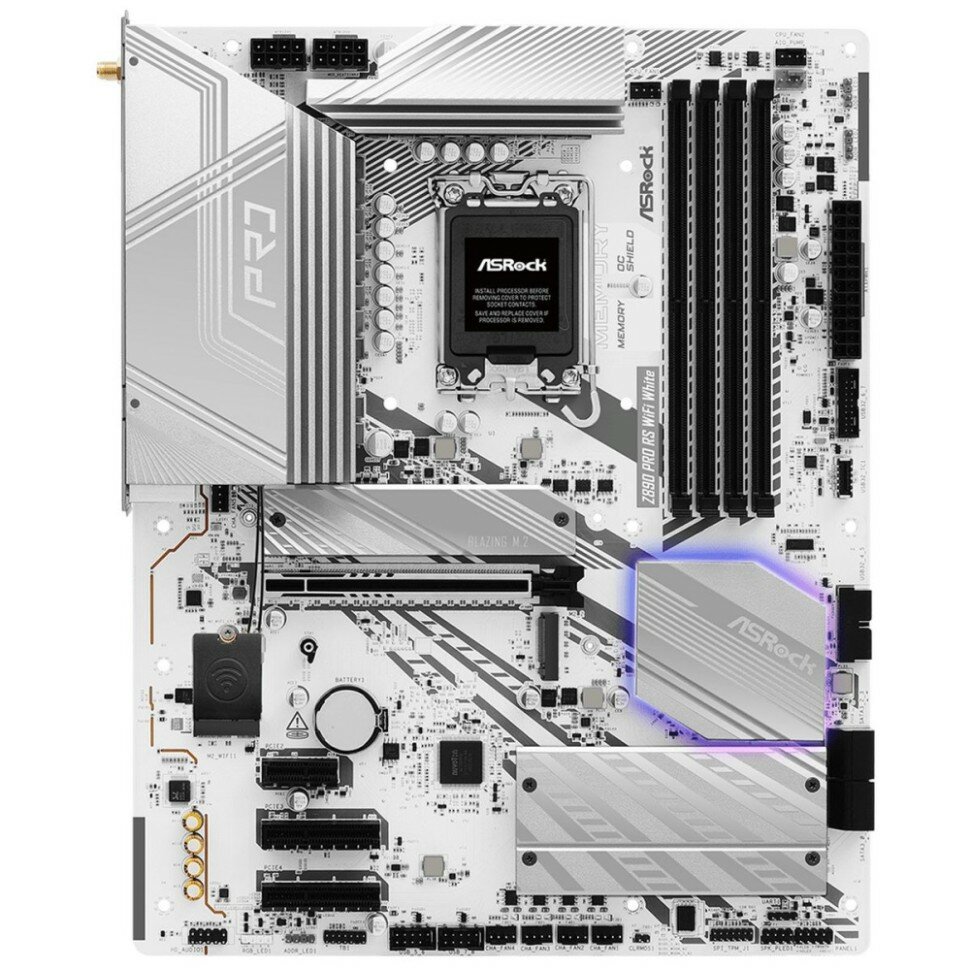 Z890 Pro RS WiFi White / Материнская плата ASRock Z890 Pro RS WiFi White [LGA 1851, Intel Z890, 4xD