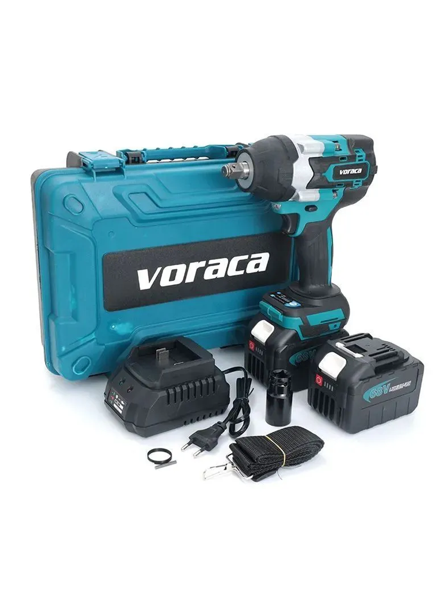 Гайковерт, 21 В, 1000 Нм, ударный, бесщеточный, 2 аккумулятора 6 А/ч