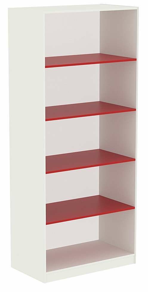 Недорогой широкий стеллаж для аптеки RED-СЭ-1-500. Производитель товара - компания ТОБ.