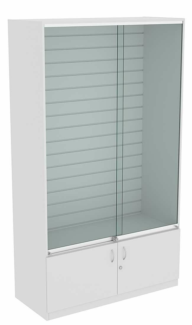 Витрина закрытая сэсп с экономпанелью №1-1-500, Cерый. Производитель товара - компания ТОБ.