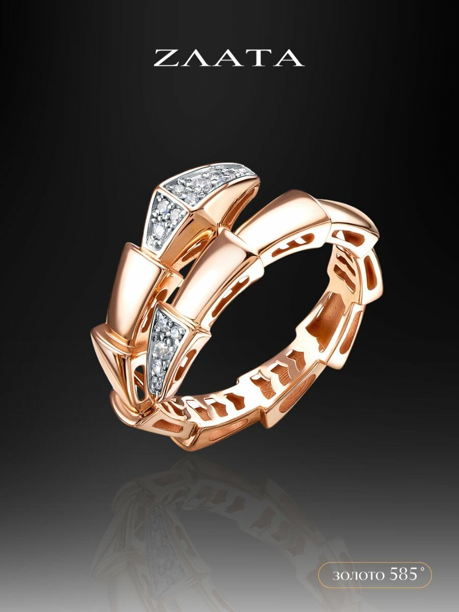 Кольцо, красное золото, 585 проба