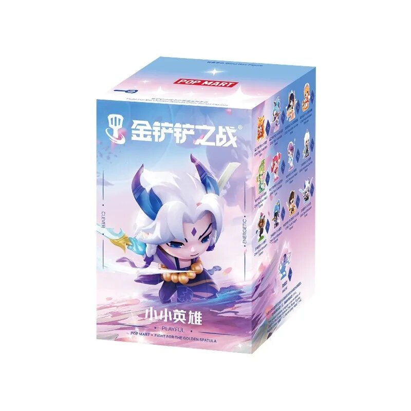 Pop Mart Teamfight Tactics Little League Of Legends Series, слепая коробка, коллекция фигурок, загадочная коробка, индивидуальный подарок на день рождения для ребенка, random 1pc, with box