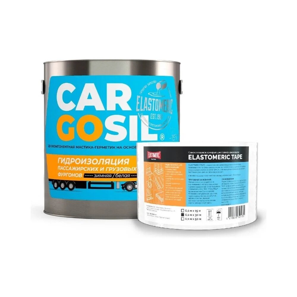 Мастика для авто CARGOSIL комплект 3 кг серый шовный герметик и гидроизоляция для автомобиля, жидкая резина зимняя zimnij_seryj_3kg_komplekt