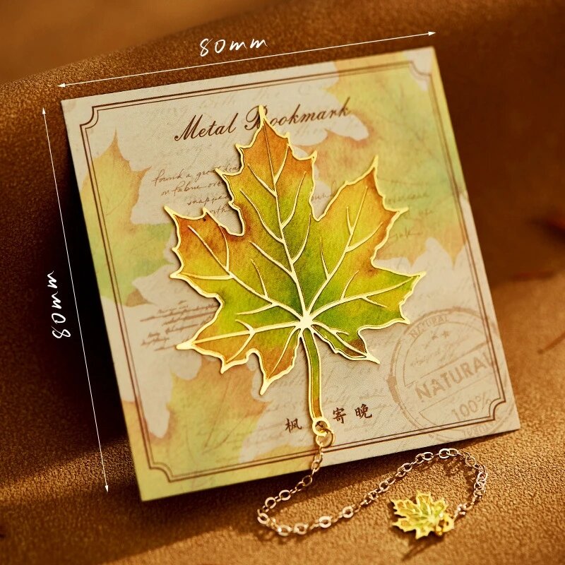 Металлическая закладка в виде листа A-Maple Leaf