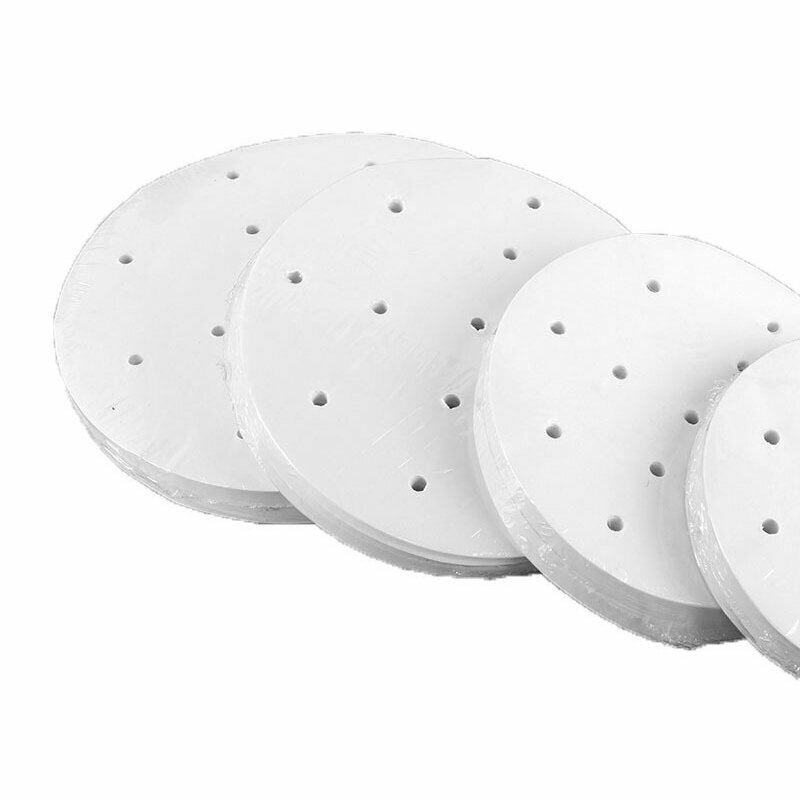 300 шт. подкладок для фритюрницы, белые, круглые, премиум-класса, бумага для пароварки из сырой древесной массы, прокладочная бумага