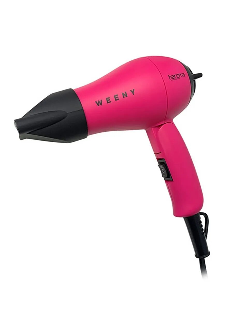 Фен Harizma "WEENY", складной, 2 скорости, мощность 1000Вт, розовый