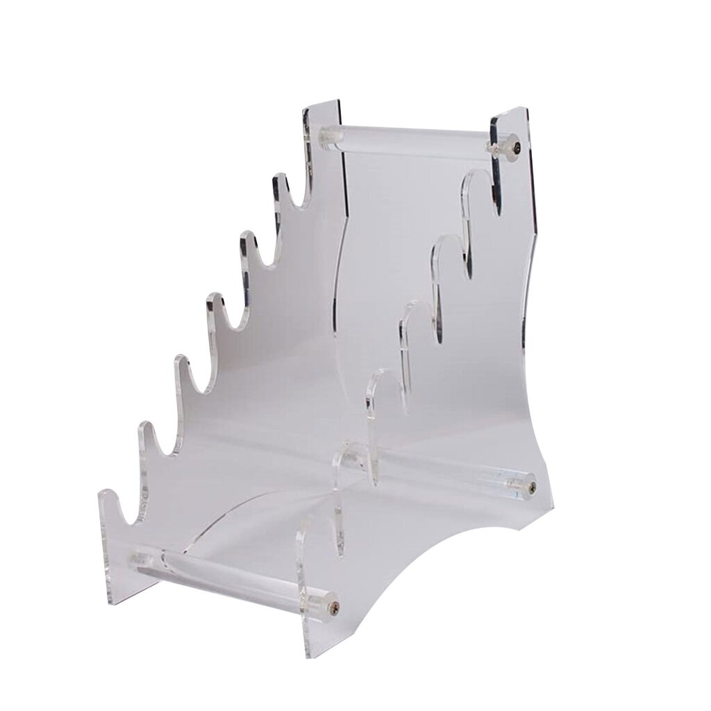 Прозрачная Подставка Для Ножей Акриловый Держатель Блока Столовых Приборов Стойка Для Ножей с 6 Слотами