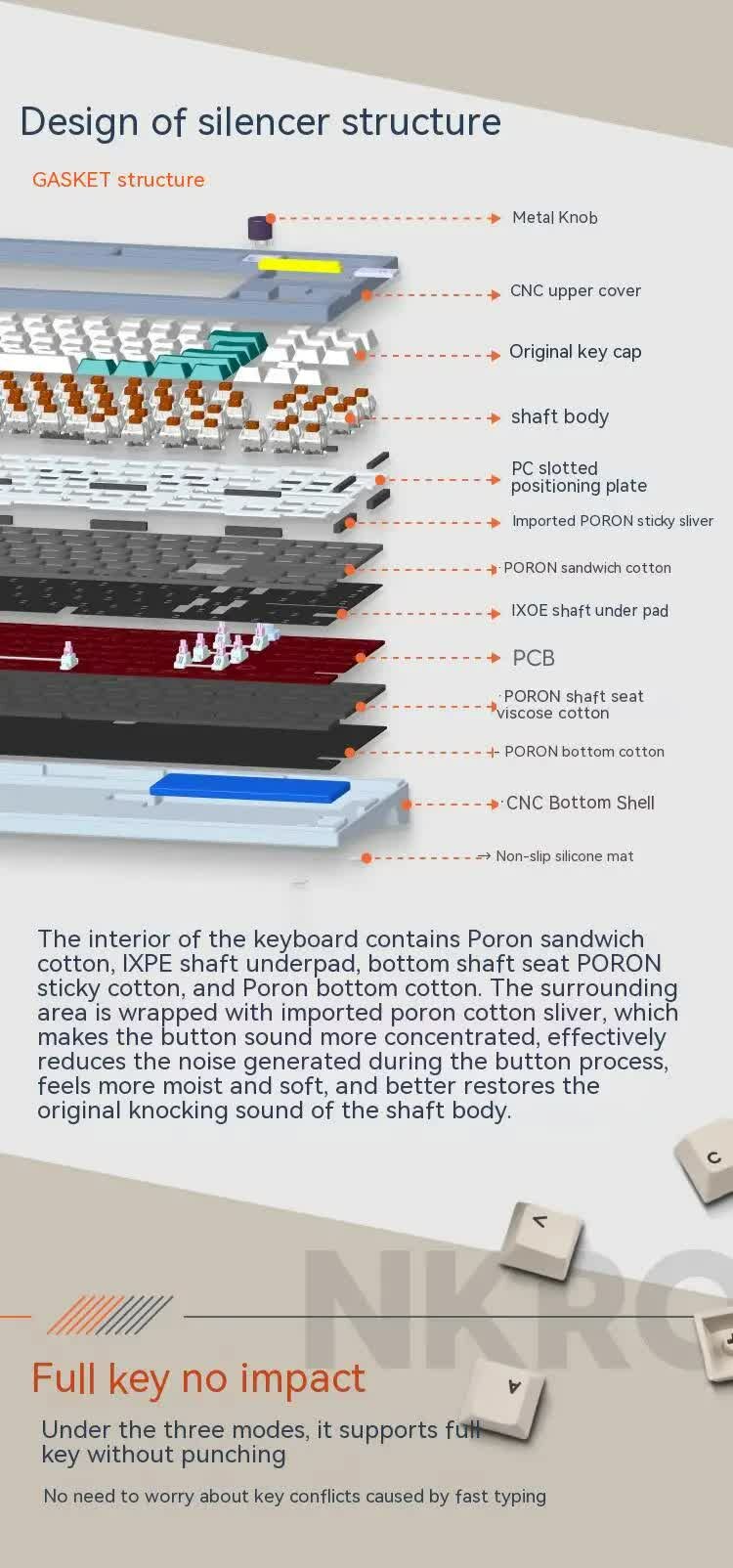 Клавиатура Cidoo V87 Pro，Механическая клавиатура с тремя режимами работы