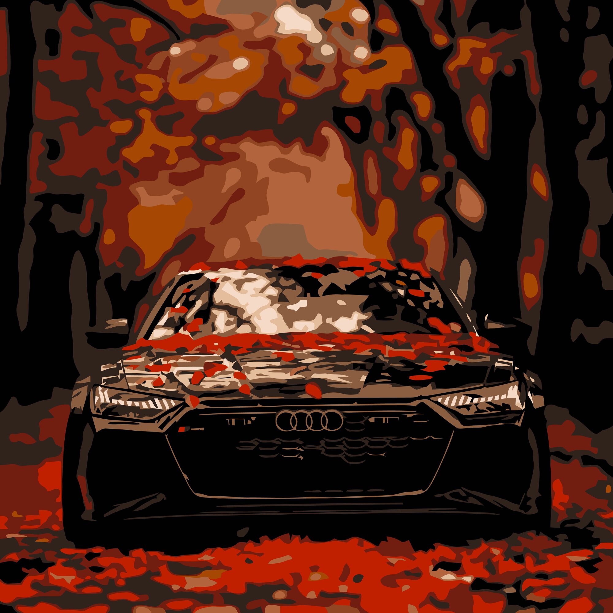 Детская картина по номерам E3147 " Спорт машина" 30x30