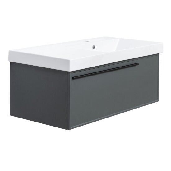 Тумба под раковину LA Fenice подвесная Elba FNC-01-ELB-G-90, серо-зеленая