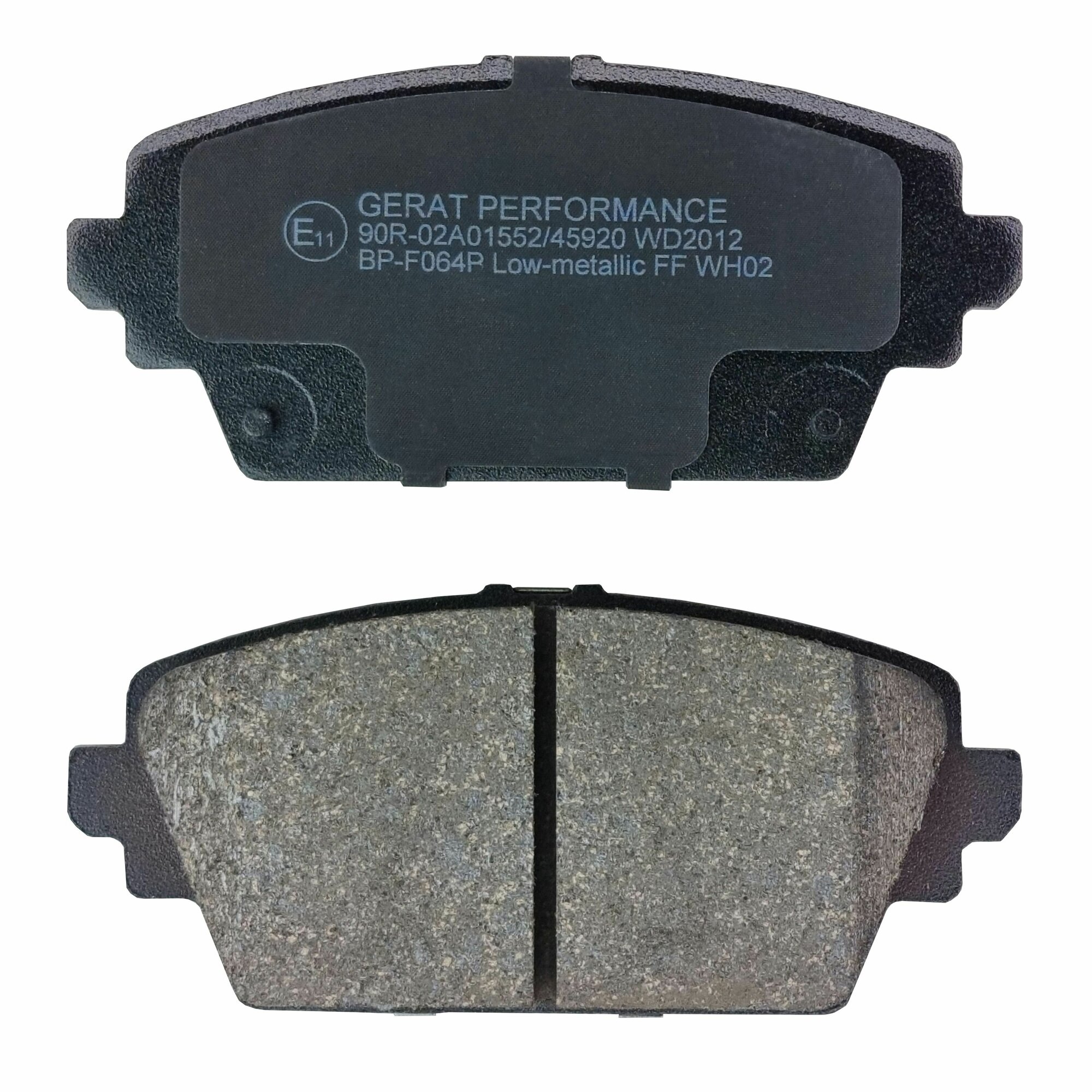 Тормозные колодки Gerat BP-F064P (передние) Low-metallic