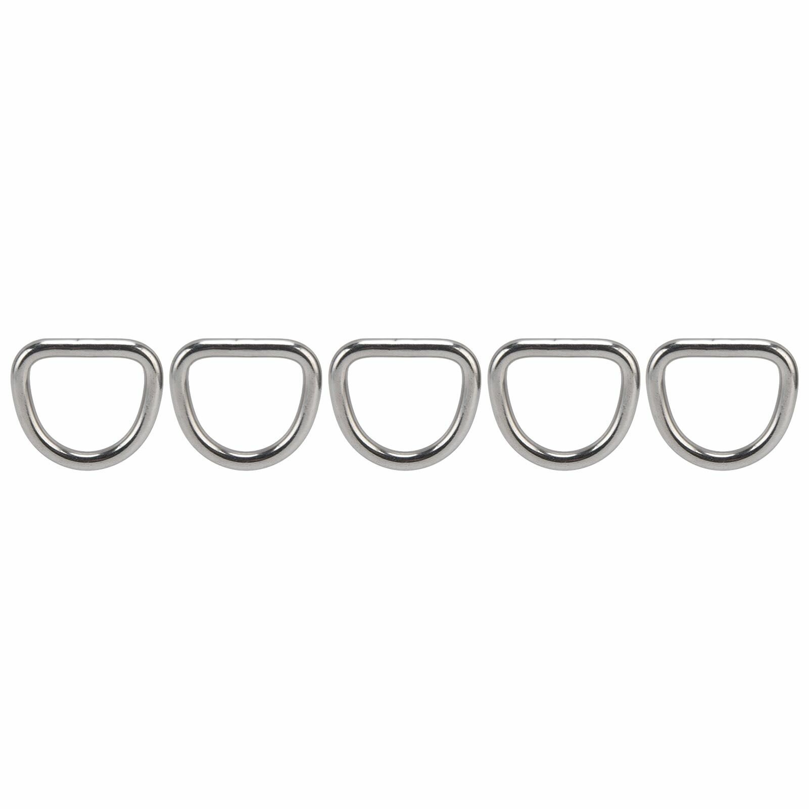 5 шт. D-образные кольца из нержавеющей стали 316, полированные, без заусенцев, для крепления и фиксации