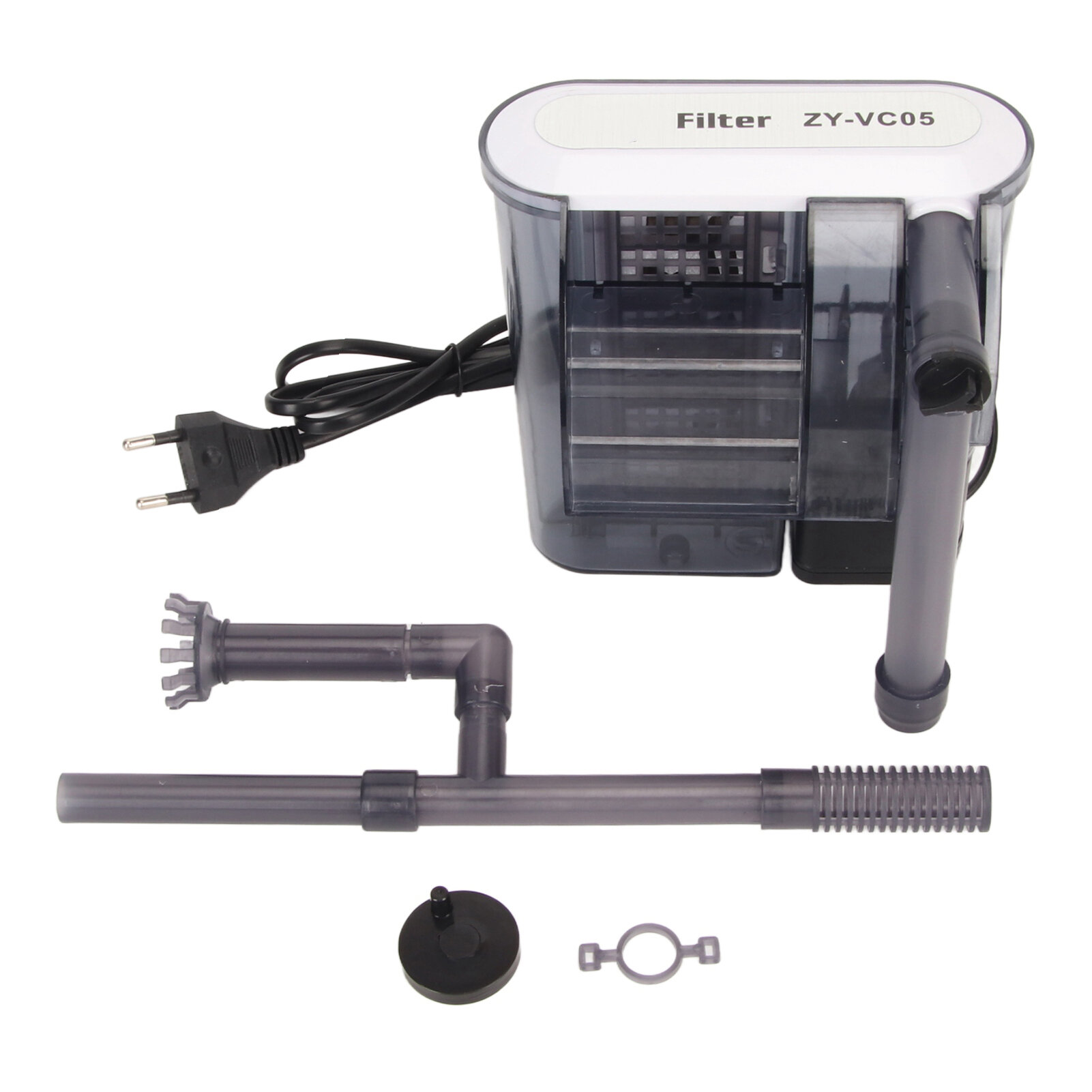 Аквариумный внешний фильтр-водопад для циркуляции, аэрации и удаления масляной пленки. Тихий, энергосберегающий двигатель. Вилка EU, 220В.