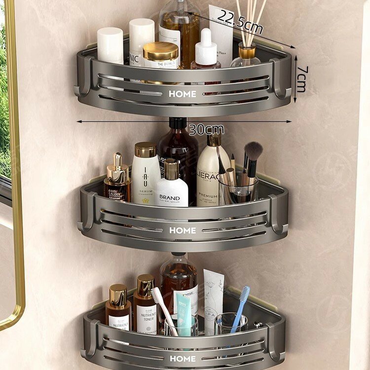 Треугольная стойка для туалета в ванной комнате, полка для унитаза, настенная полка без перфорации, настенный стеллаж