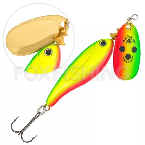 Блесна вращающиеся Blue Fox Minnow Super Vibrax №2 9гр. #GYR