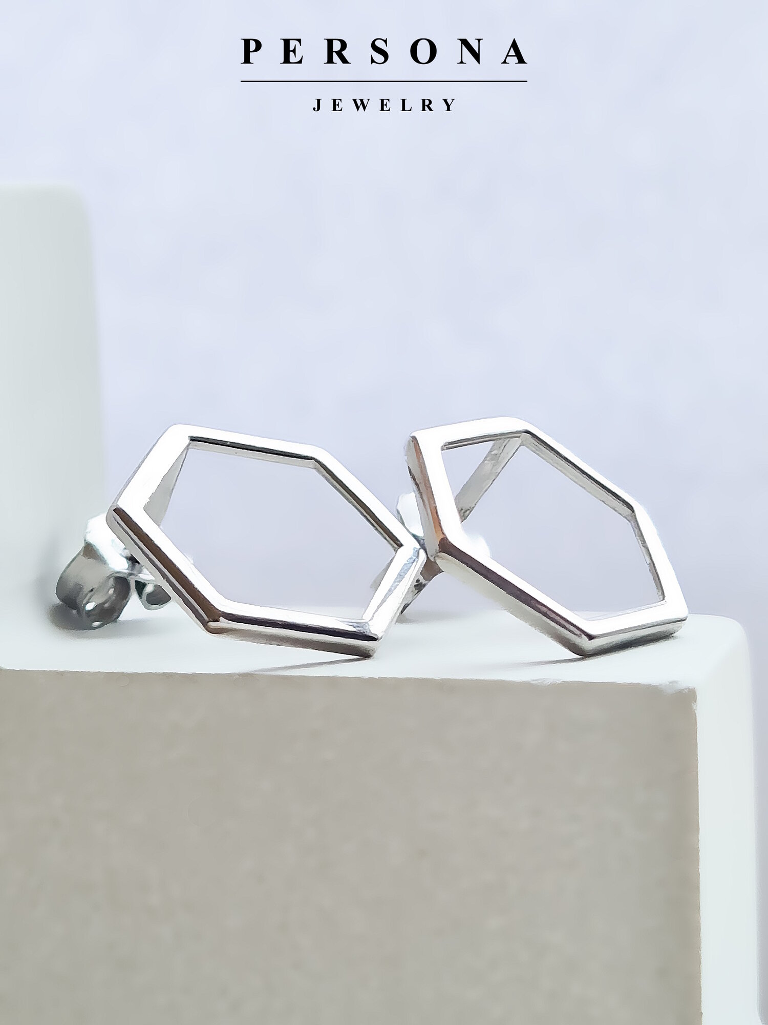 Серьги пусеты, серебро, 925 проба, родирование