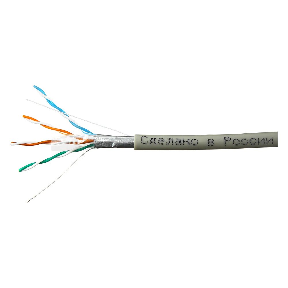 Кабель SkyNet Premium FTP indoor 4x2x0,51, медный, FLUKE TEST, кат.5e, однож, 100 м, box, серый CSP-FTP-4-CU/100, 100 м