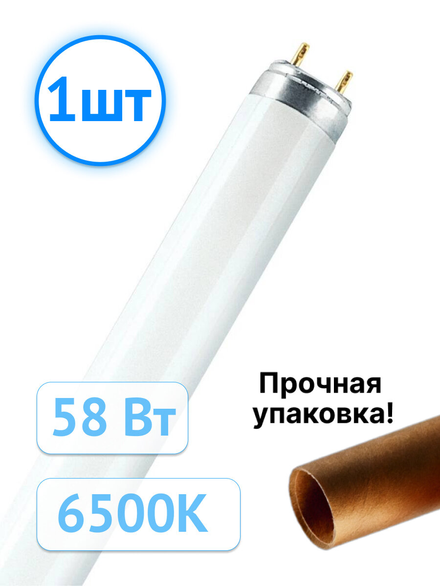Лампочка люминесцентная Osram Basic T8 6500K 4000Лм G13 трубка