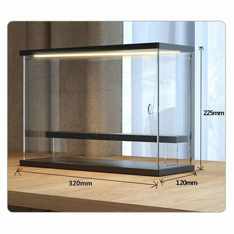 Двухслойная акриловая витрина hahafsq, с подсветкой, для хранения коллекции