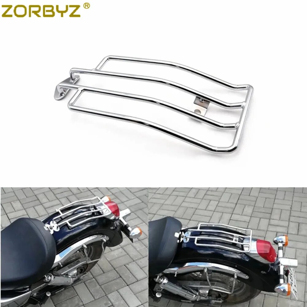 ZORBYZ мотоциклетный хромированный задний багажник на сиденье Solo для Honda Shadow ACE 750 VT750C 1997-2003 2005-2009