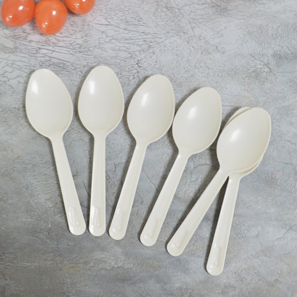 Набор ложек "BBQ party" 6шт, легкие, многоразовые, из пластика, 14 см