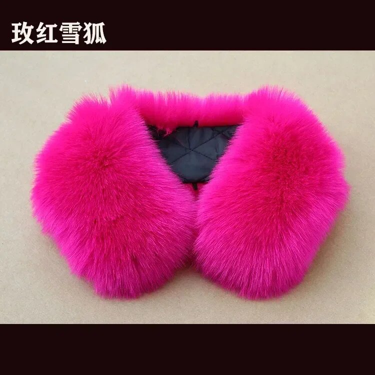 Qearlstar Женщины Факс Мех воротник Шарф 55 * 15 см Роскошные мягкие пальта Капушон Мех Декор Мужчины Детские Мех воротник Оборотки YC3,160,55,1, искусственный мех, полиэстер, розы,15, SKU00203