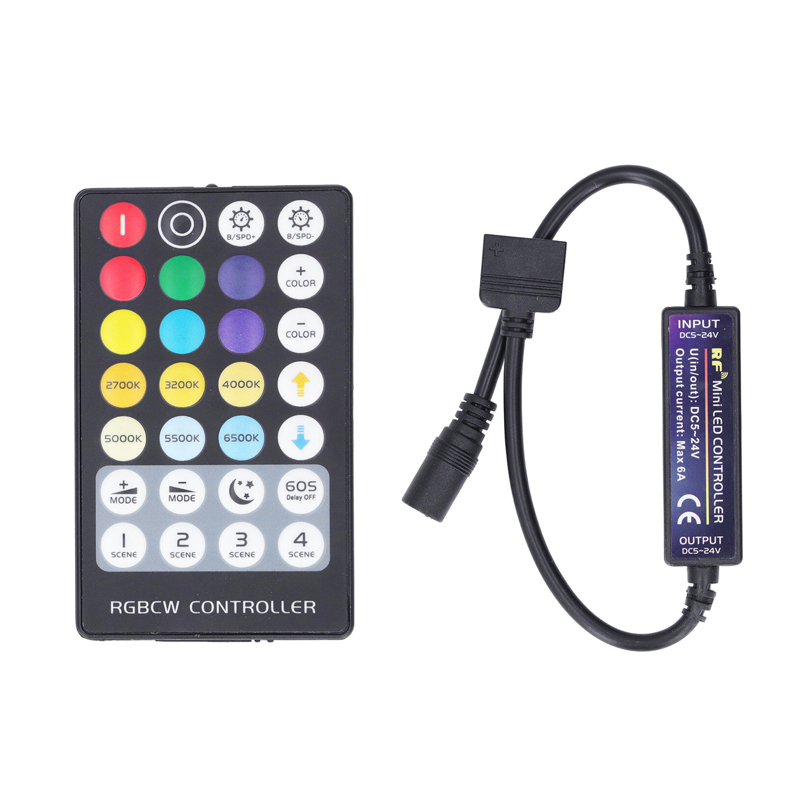 Светодиодный контроллер беспроводной RF 5 в 1 Mini Full Touch Led Light Bar 28 Ключи RGB CCT Controller
