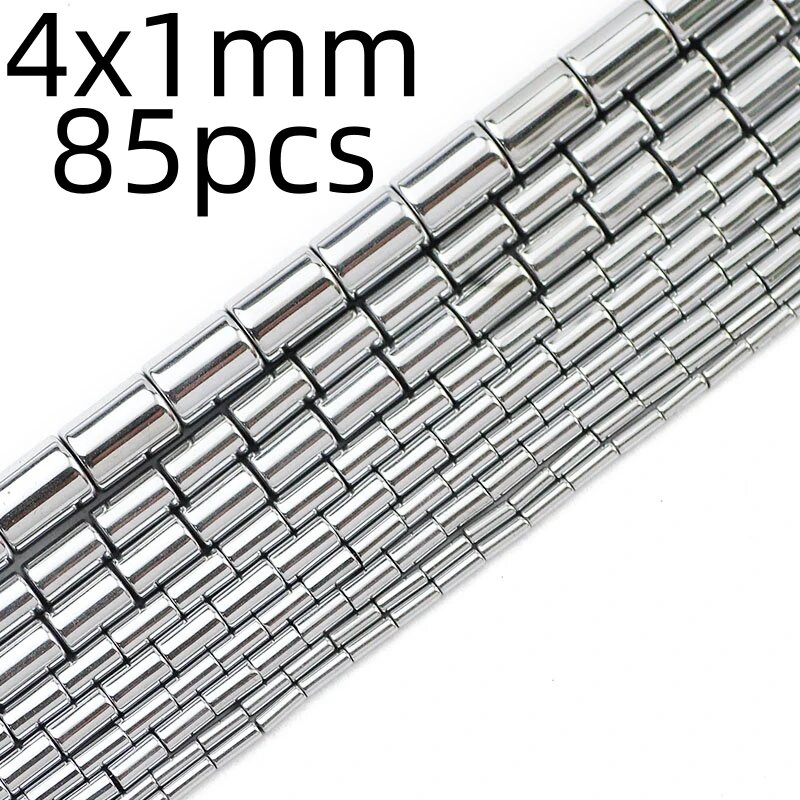 Бусины из гематита JHNBY Серебряный, cylinder 4x1mm