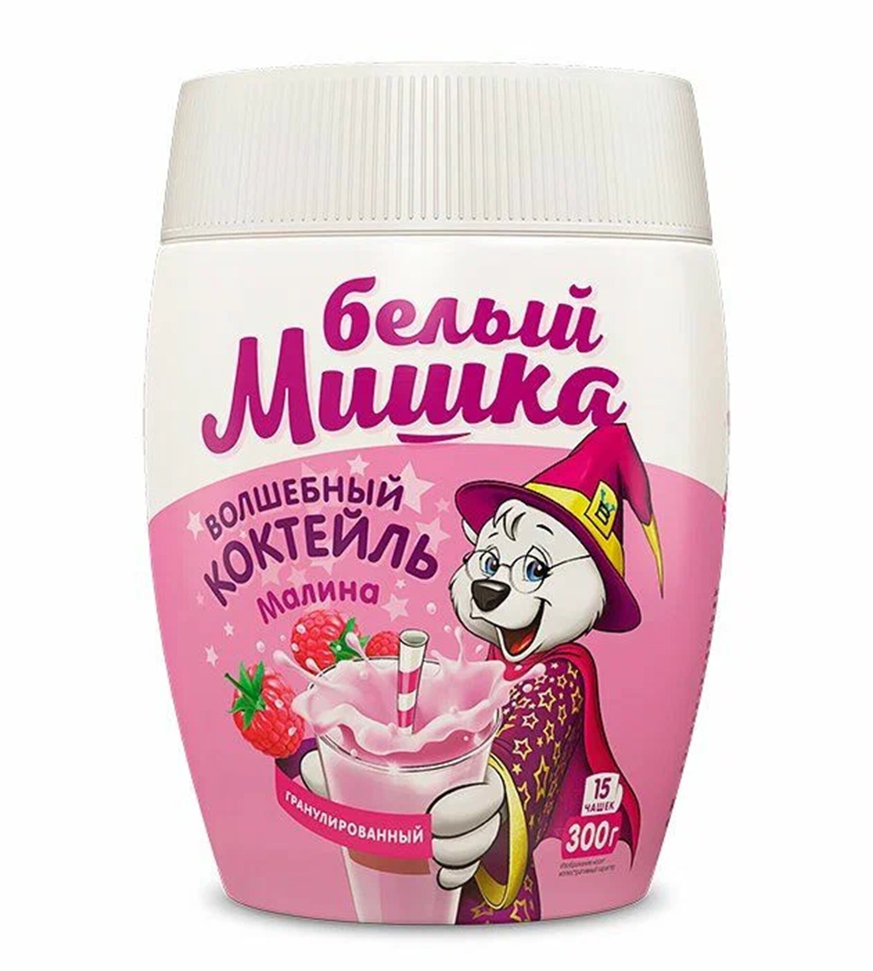 Молочный коктейль растворимый "Белый Мишка" малина 300 г