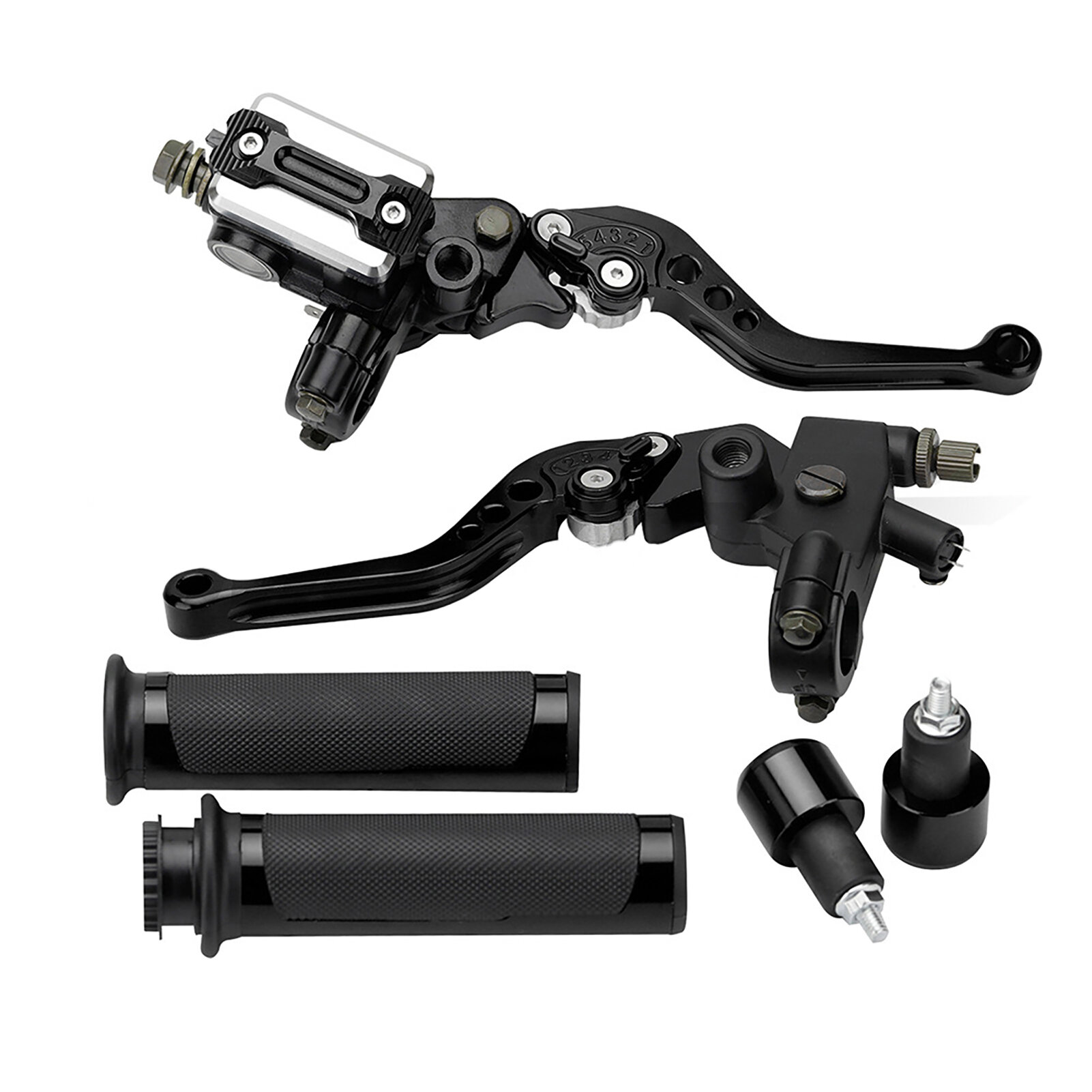 Motorcycle 7/8' 22mm Handlebar Brake Master Cylinder Clutch Lever Left & Right Set Universal Fit for Scooters Sports Bicycle Road ATV Aluminum Alloy