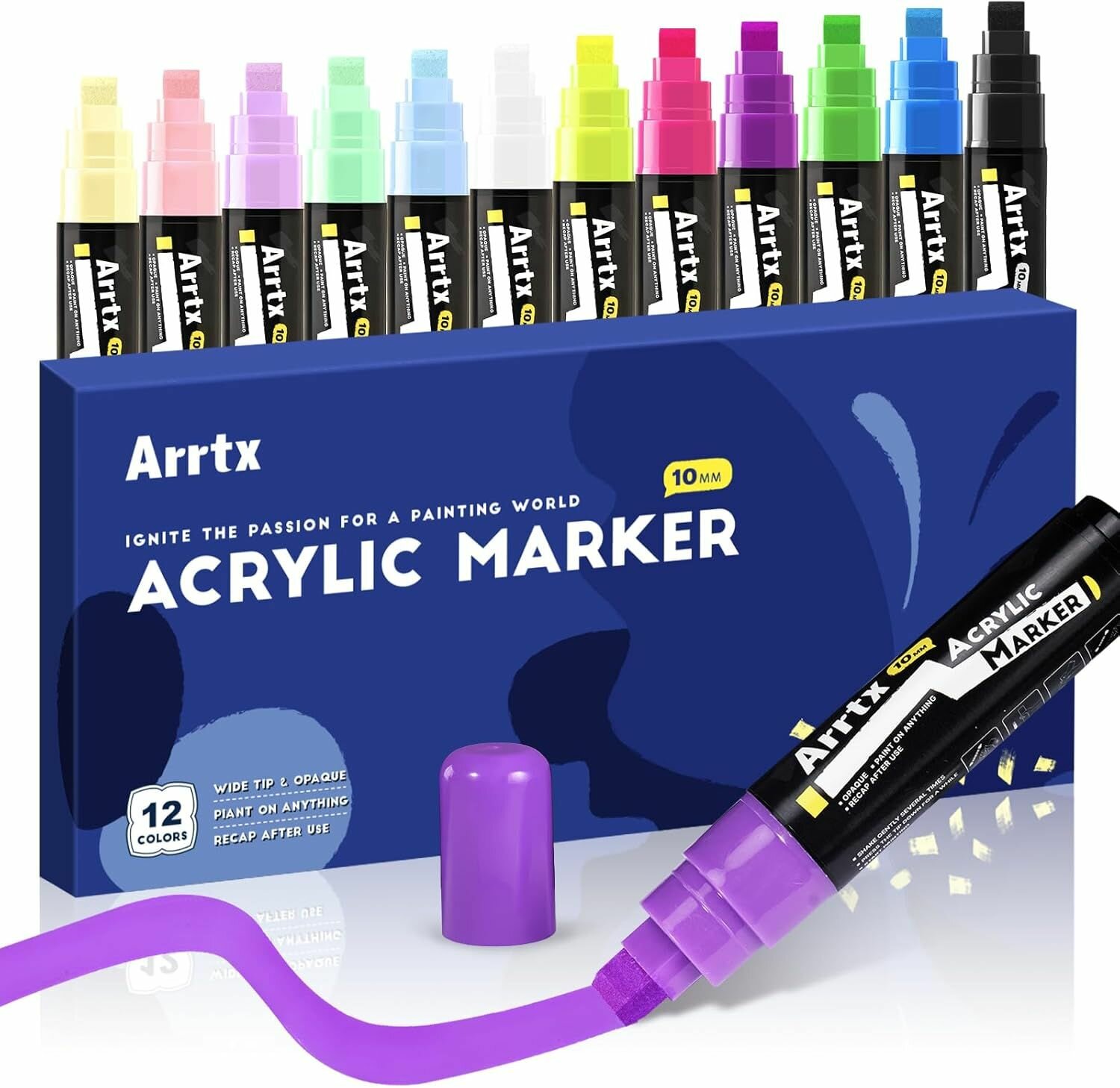 Arrtx Набор кистей для рисования Круглая № 13, 24 шт.