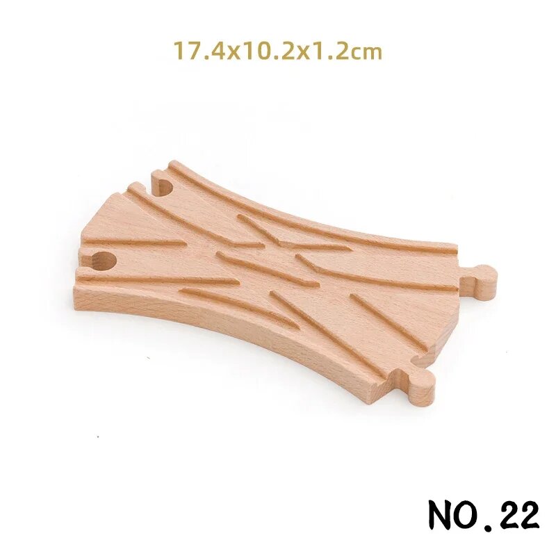 Деревянная железнодорожная стрелка VEK, 17.4x10.2x1.2см, NO.22, Цвет: X-wing track