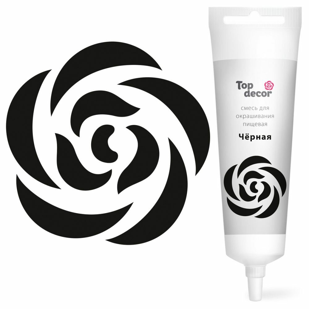 Пищевой краситель гелевый "Чёрный" 100 Г Топ Декор