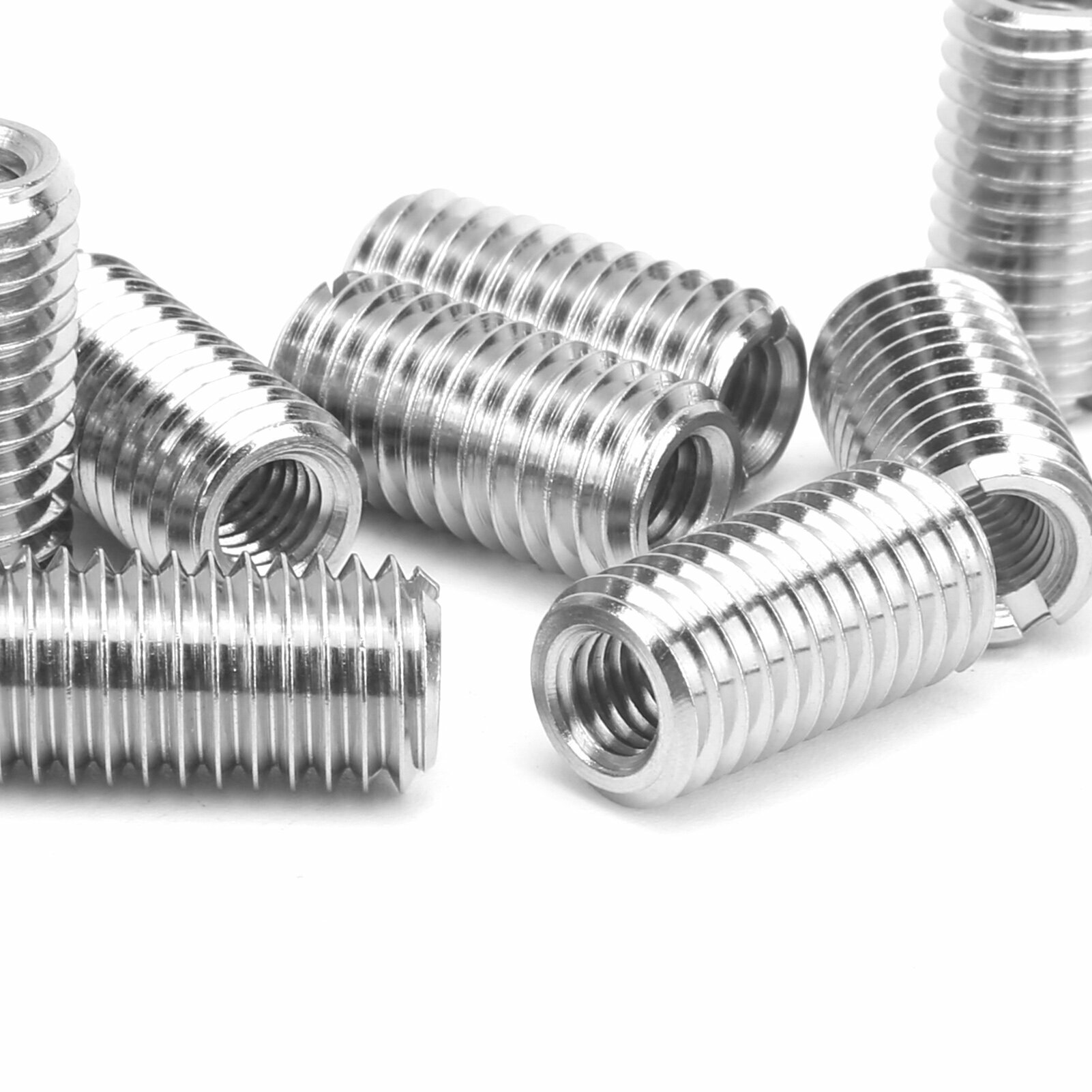 10 шт. ремонтная гайка с прорезями, удлинитель резьбы из нержавеющей стали, комплект для переоборудования уменьшенной втулки