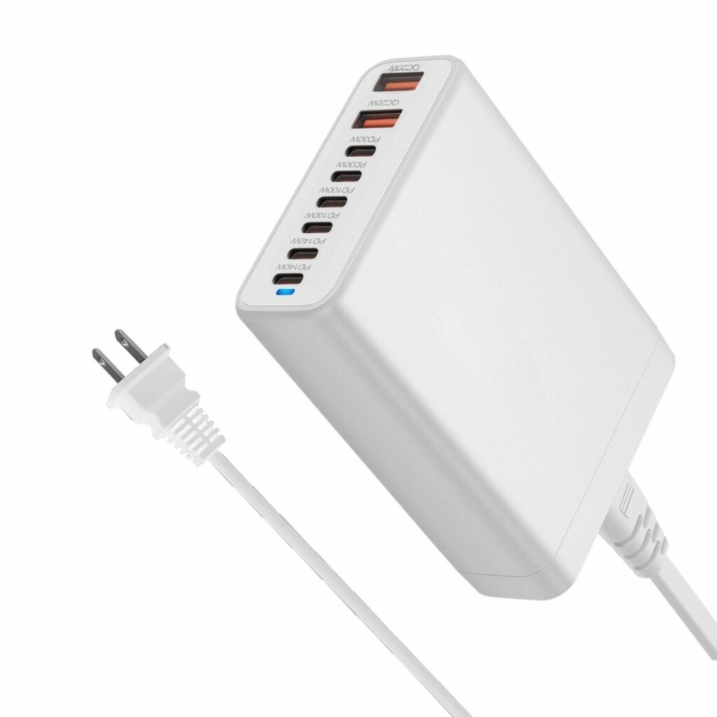 Многофункциональное зарядное устройство на основе нитрида галлия мощностью 580 Вт-Американский стандарт-белый