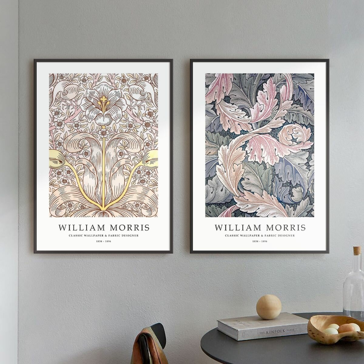 Постеры 2 шт 30х40 на стену "Растительные орнаменты Моррис" набор картин для интерьера