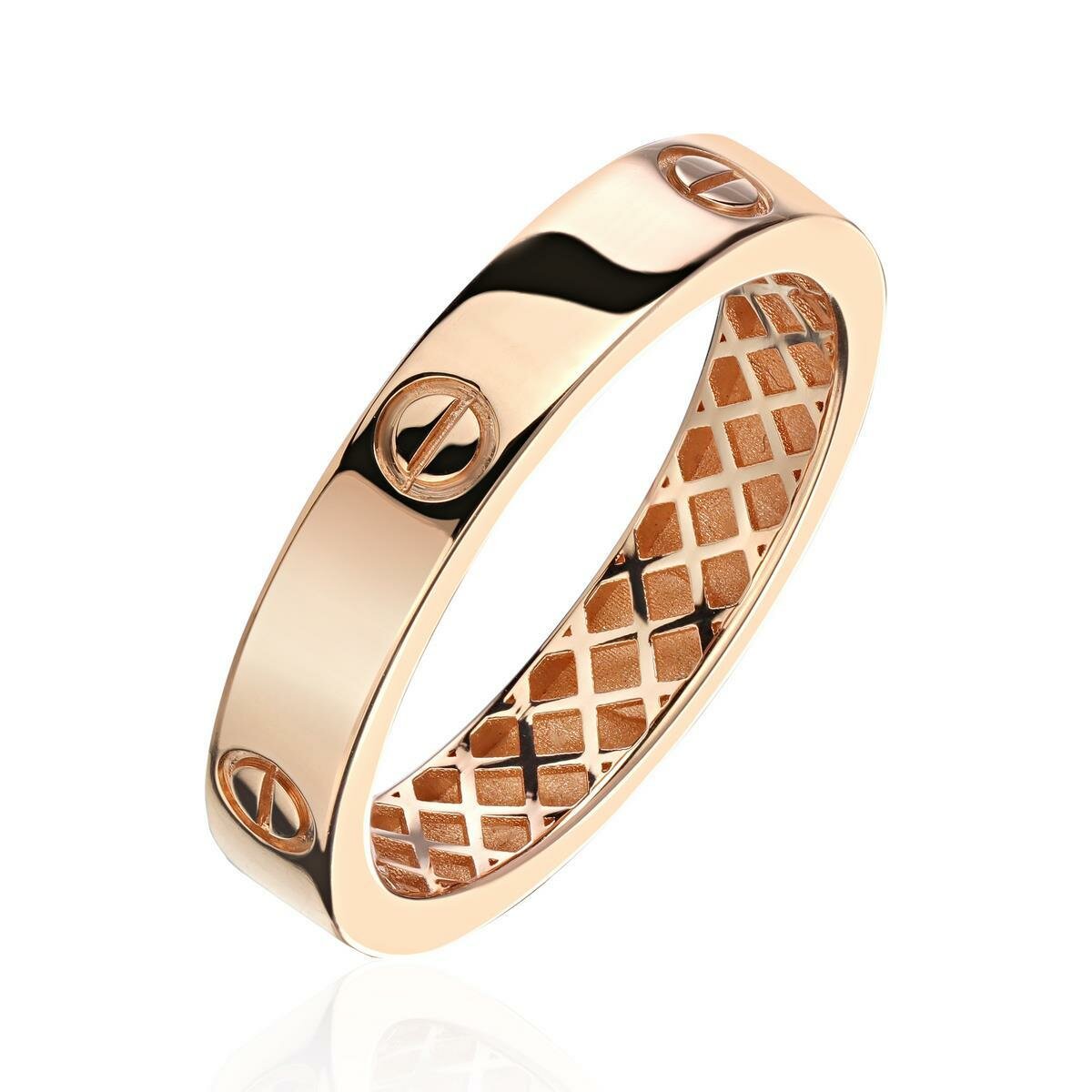 Кольцо, красное золото, 375 проба