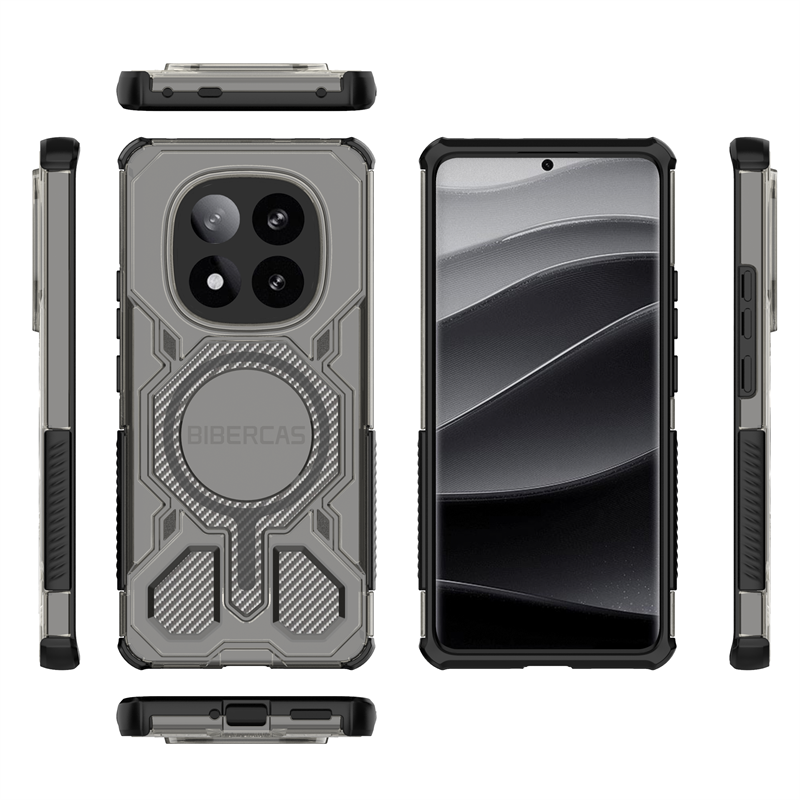 Подходит для Redmi Note 14 Pro 5G/Poco X7/Сяоми Редми Нот 14 Про 5G Чехол для смартфона, подставка, прозрачный,360° Полная защита, накладка, поликарбонат (PC), защита камеры, ударопрочный, усиленные углы