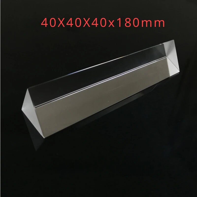 40x40x180 мм треугольная прозрачная Призма из оптического стекла призмы для фотосъемки фильтр спектр физический призм для фото