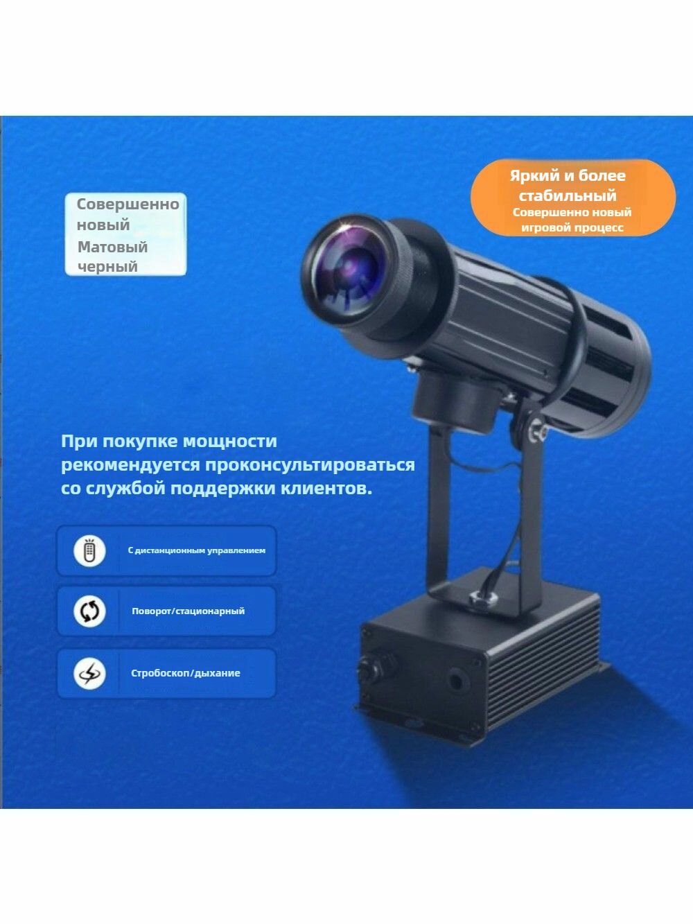 Проектор "Проекционный Свет", Bluetooth, встроенные динамики, LED лампа, 1024х1024