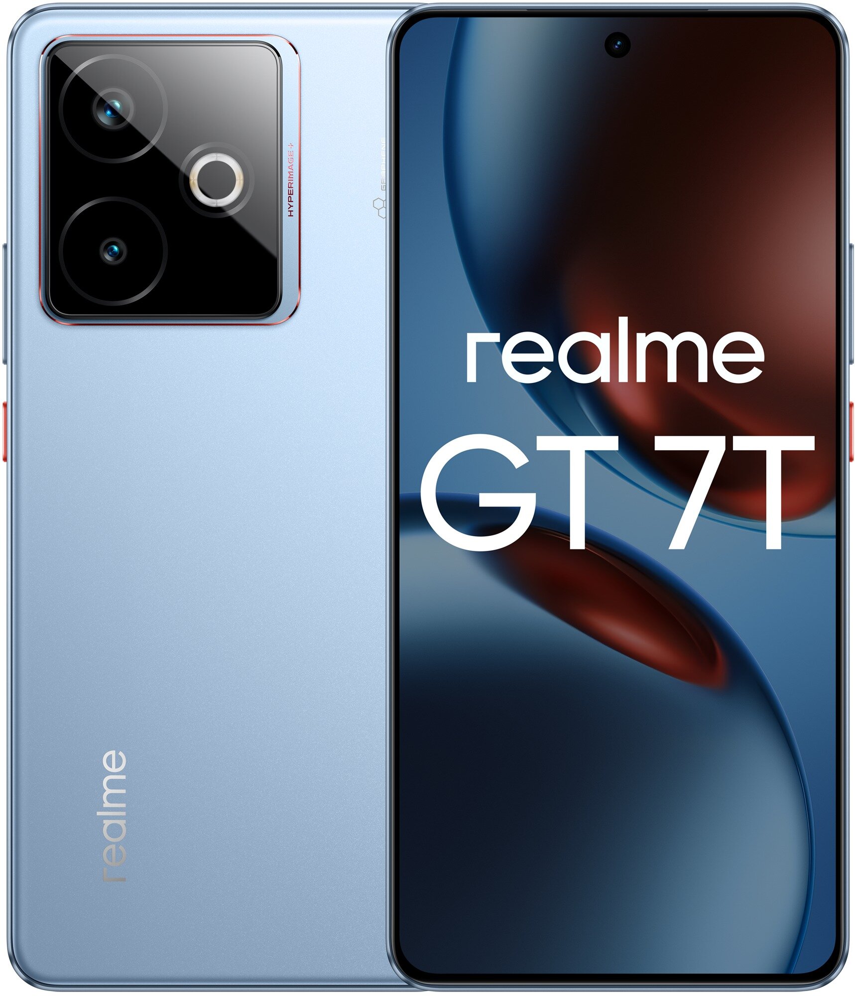 Смартфон realme GT7 T 12/512 Гб голубой, 2 SIM, AMOLED, 2780x1264, камера 50+50+8 Мп, NFC, 5G, 4G, GPS, 7000 мА*ч
