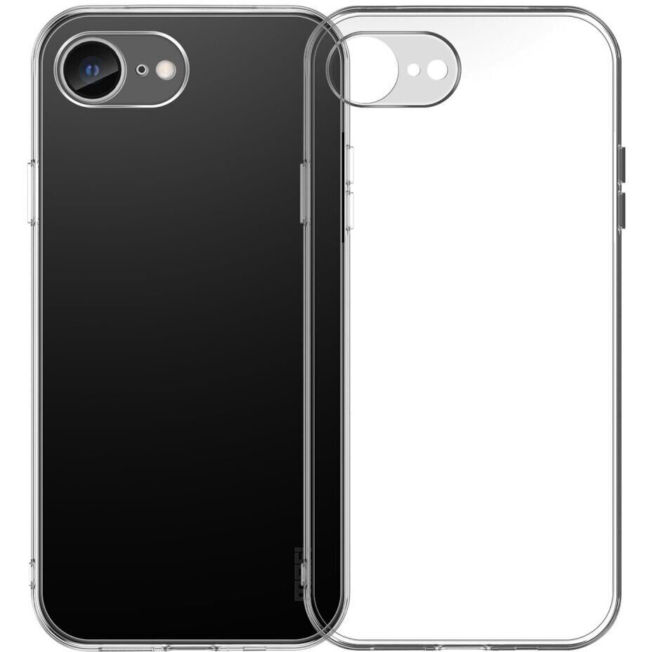Чехол для Apple iPhone 16E (Эпл Айфон 16Е) с защитой камеры, прозрачный