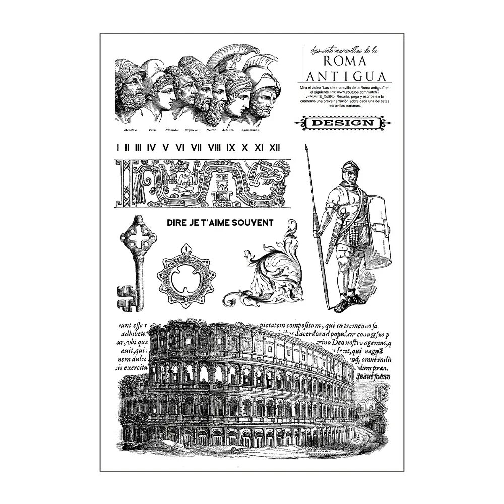 Штампы для скрапбукинга Roma Antiqua, цвет 03