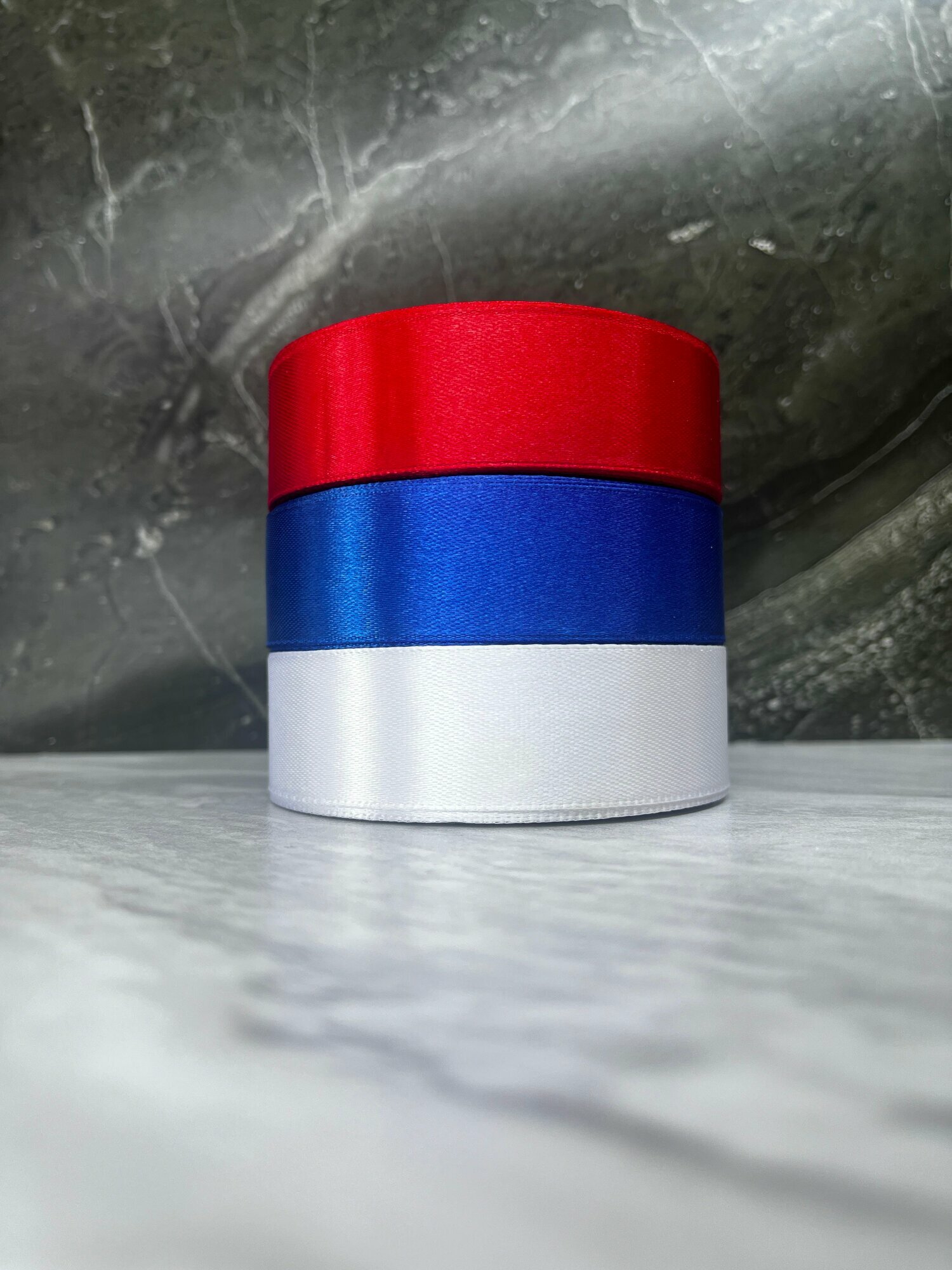 Лента атласная ширина 25 мм набор 3 цвета